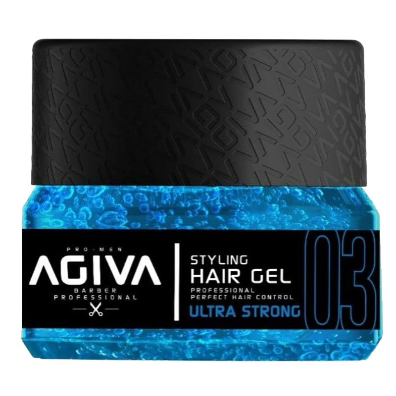 ג'ל לשיער Agiva Styling Hair Gel Ultra Strong 03 - Blue 200ml - אחיזה ...