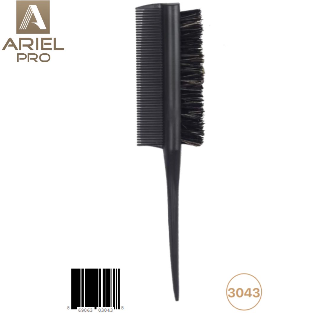 מסרק שפיץ משולב מברשת עם שיער טבעי ArielPRO 3043 אריאל פרו | מסרקי ...