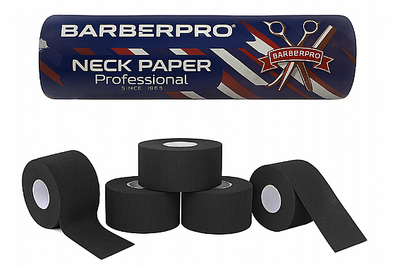 דיל 10 שרוולים! נייר צוואר בצבע שחור BarberPRO BP100-0 ברבר פרו | נייר צוואר ודיפנסרים | ציוד ...