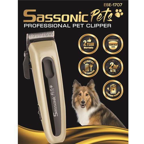 מכונת תספורת אלחוטית לבעלי חיים Sassonic ESE1707 ססוניק | מכונות תספורת ...